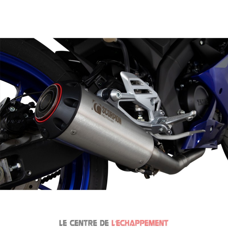 Ligne Complète Scorpion Red Power Adapt.Yamaha YZF-R125 2021-2024