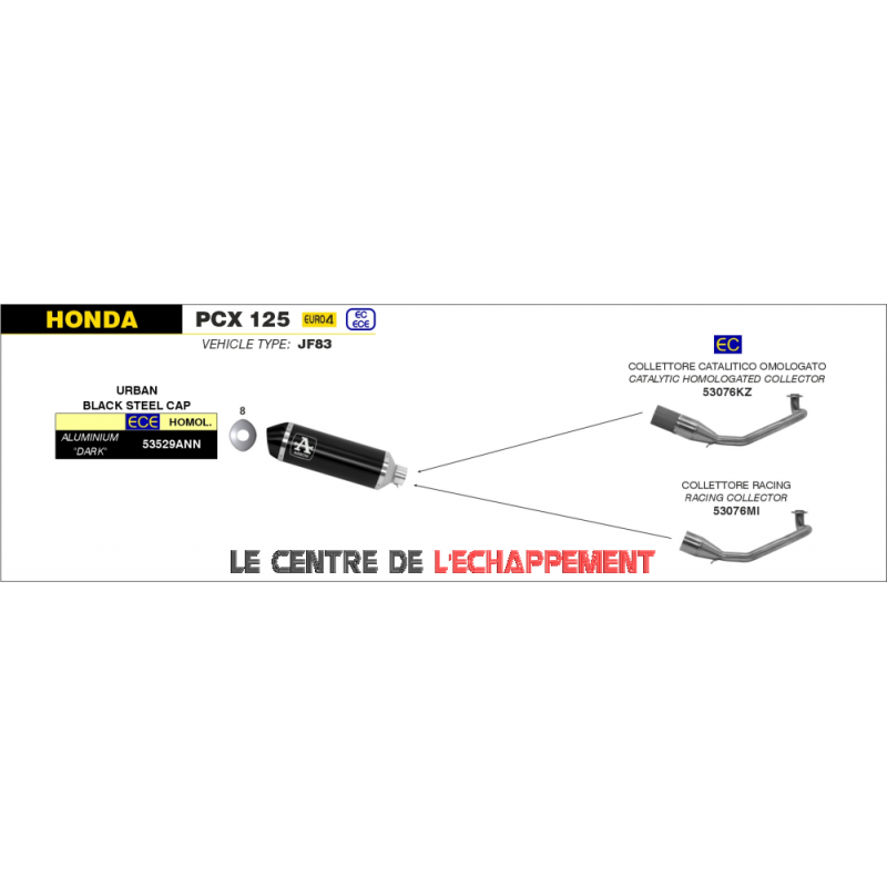 Ligne Complète ARROW Urban Honda 125 Forza 2015-2020