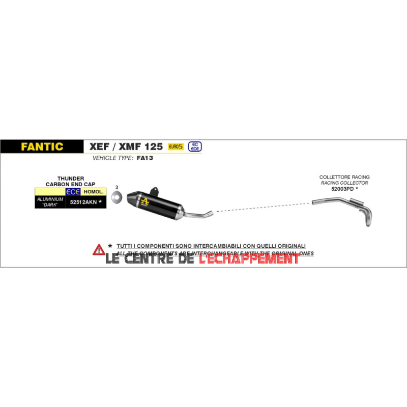 Collecteur ARROW Thunder Fantic Motor XEF / XMF 125 2023-...